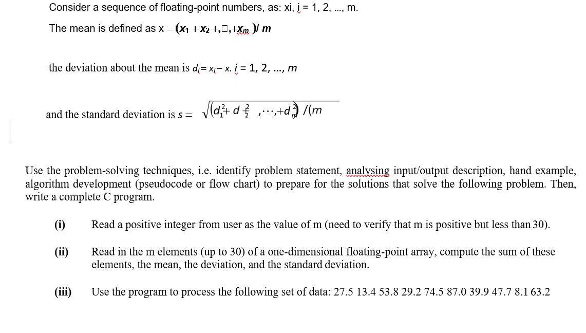 Solved Consider a sequence of floating-point numbers, as: | Chegg.com