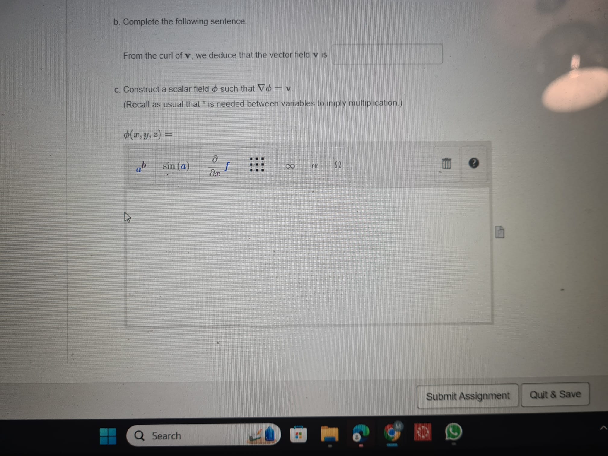Solved Consider the vector field | Chegg.com