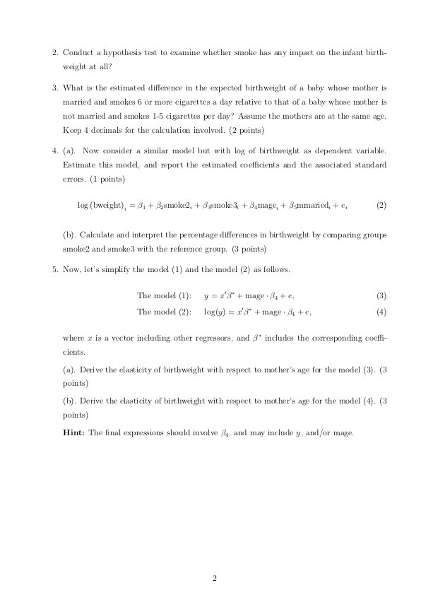 Please help me to solve questions 2, 3, 4, and 5 | Chegg.com