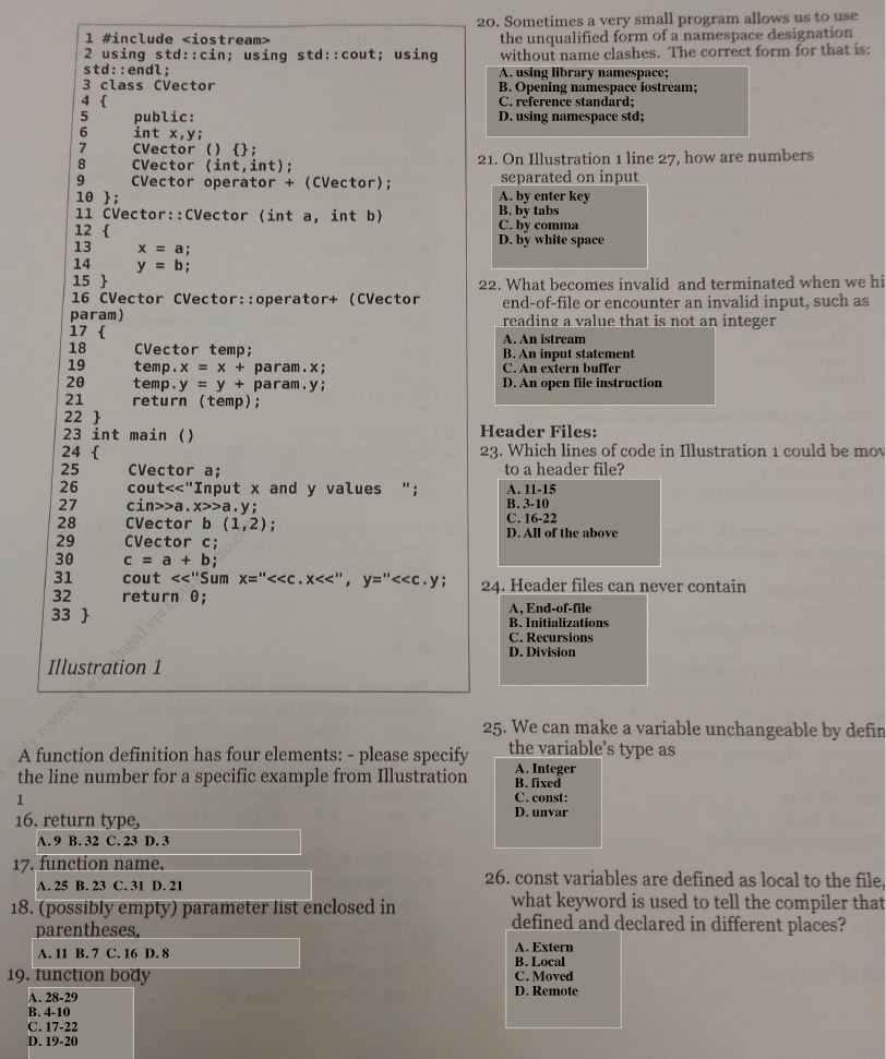 Solved 20. Sometimes a very small program allows us to use 1 | Chegg.com