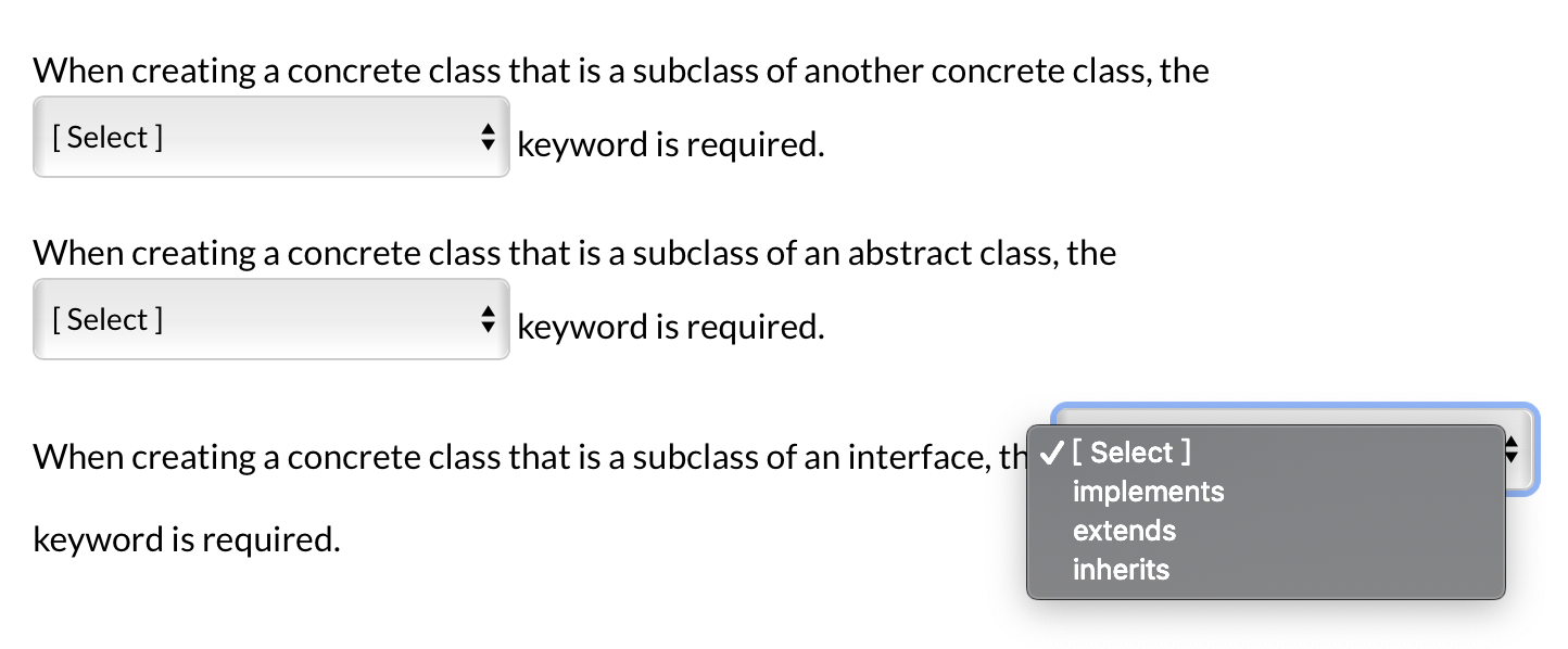 Solved When creating a concrete class that is a subclass of | Chegg.com