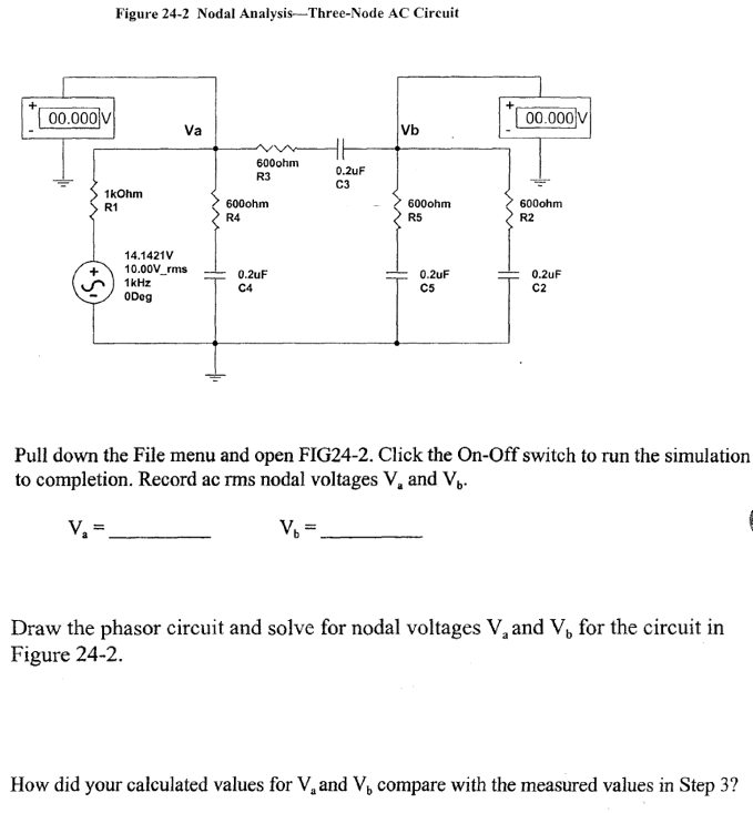 Solved Figure 24-2 Nodal Analysis-Three-Node AC Circuit | Chegg.com