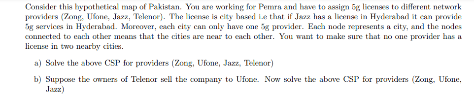 Solved Consider this hypothetical map of Pakistan. You are | Chegg.com