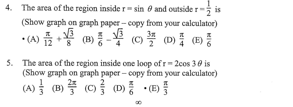 Solved 4. The area of the region inside r=sinθ and outside | Chegg.com