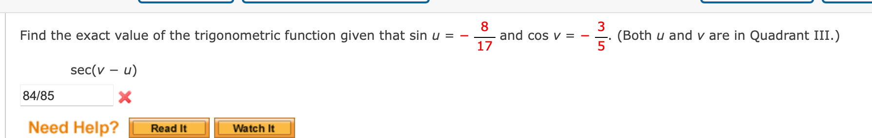 Solved Find the exact value of the trigonometric function | Chegg.com