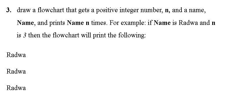 Solved 3. draw a flowchart that gets a positive integer | Chegg.com