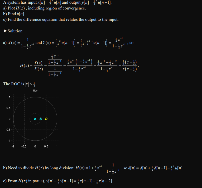 Solved A system has input x[n] = ½”u[n] and output y[n] = | Chegg.com