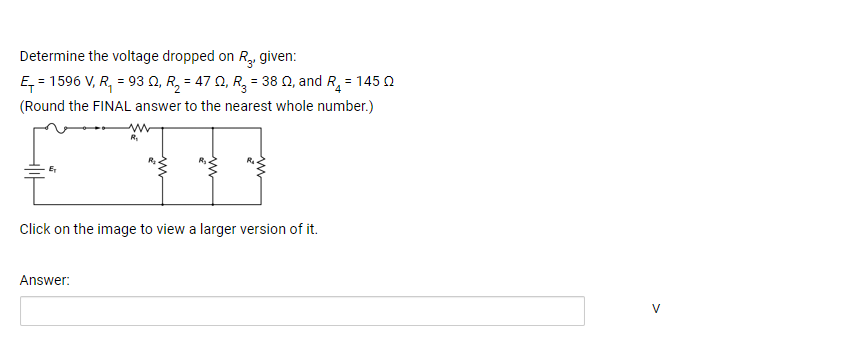 Solved Determine the voltage dropped on R3, | Chegg.com
