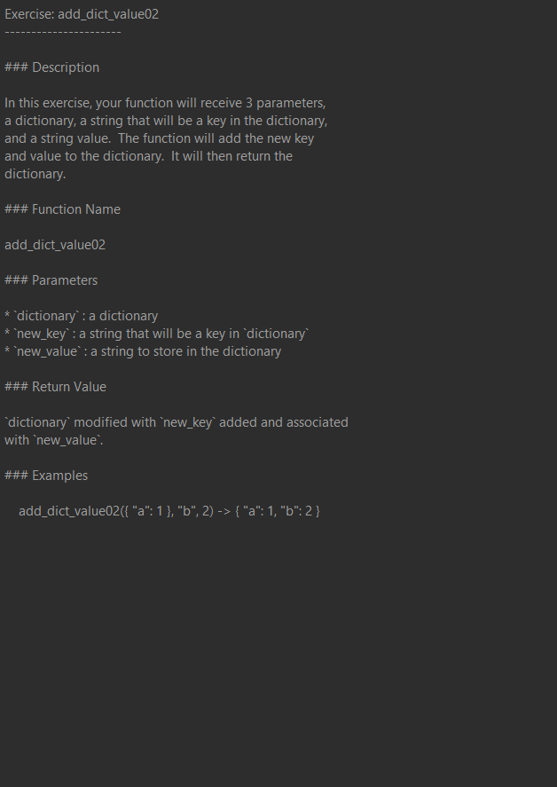 Solved Exercise: get_dict_value02 ### Description In this | Chegg.com