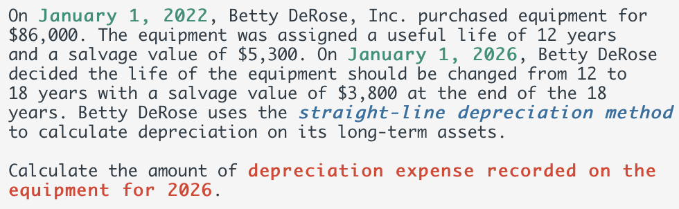 Solved On January 1, 2022, Betty DeRose, Inc. purchased | Chegg.com