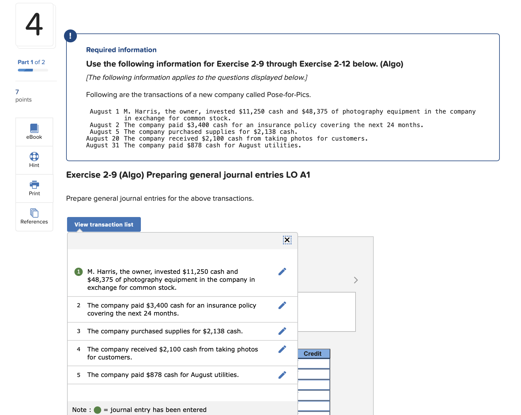 Solved !Required informationUse the following information | Chegg.com