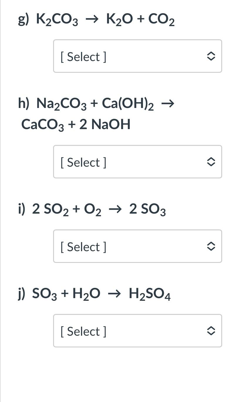 Solved a) 2AgNO3+K2SO4→ Ag2SO4+2KNO3 b) C7H12+10O2→7CO2+6 | Chegg.com