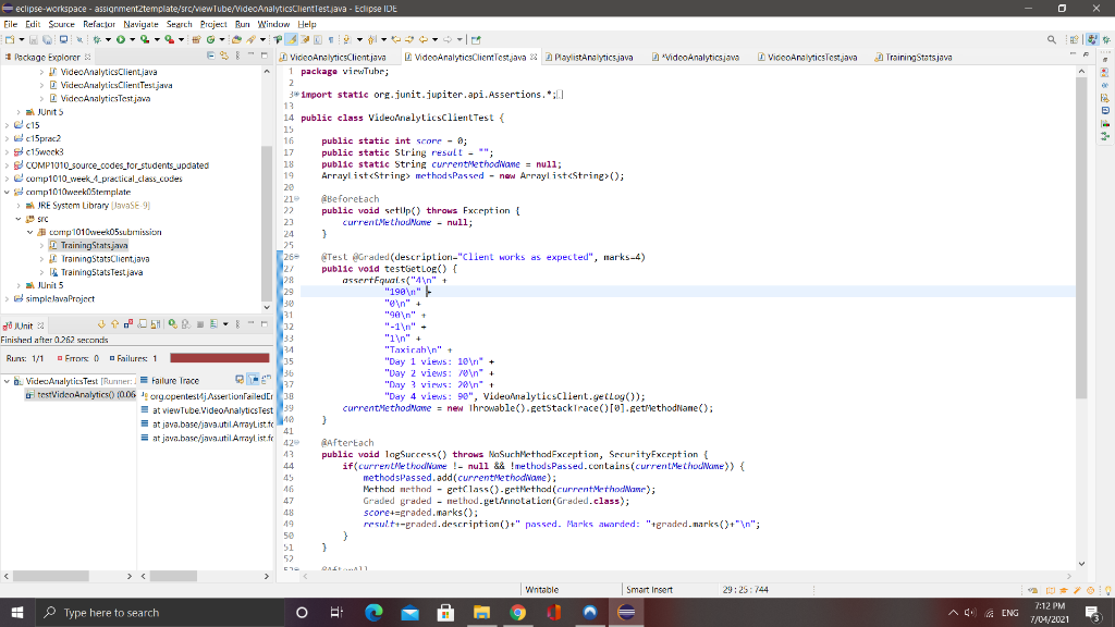 eclipse-workspace - | Chegg.com