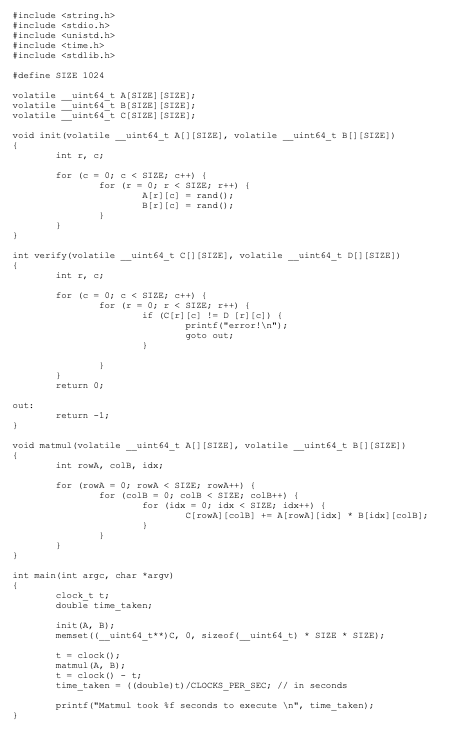 Solved Implement the tiling optimization for the matrix | Chegg.com