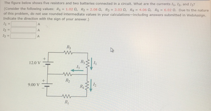 Solved The figure below shows five resistors and two | Chegg.com