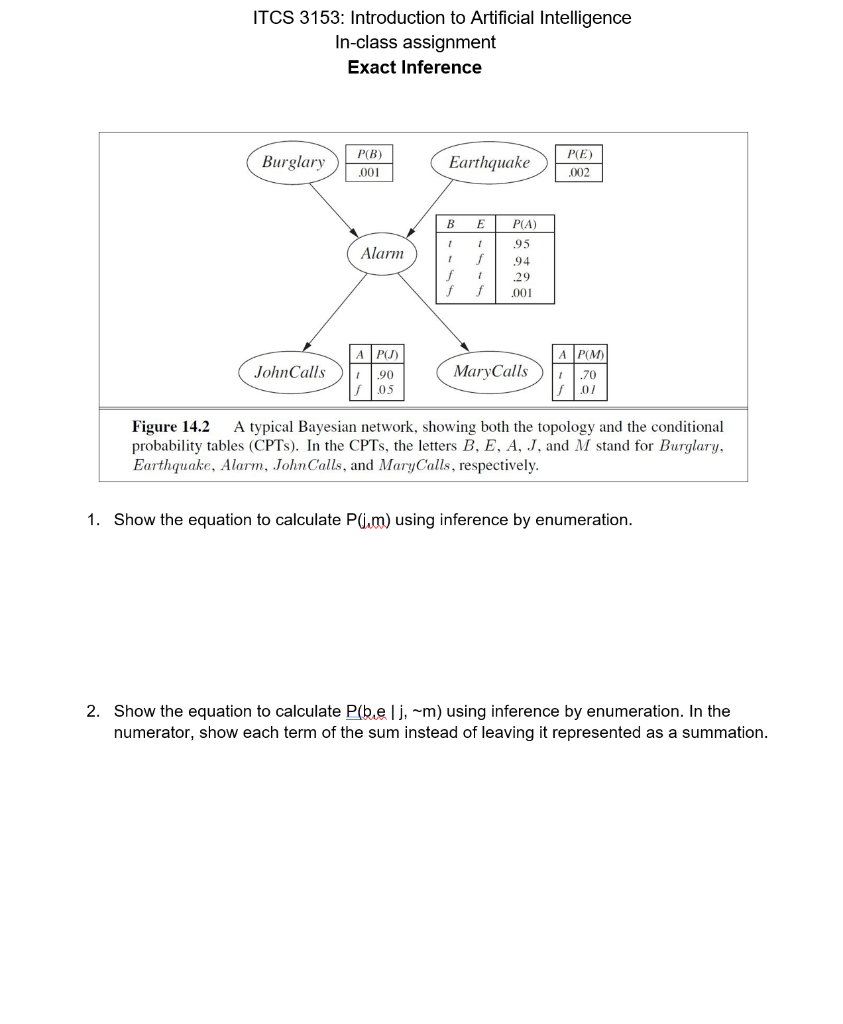 ITCS 3153: Introduction to Artificial Intelligence | Chegg.com