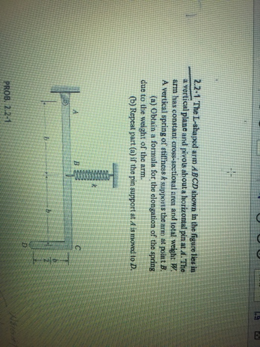 Solved The L-shaped arm ABCD shown in the figure lies in a | Chegg.com