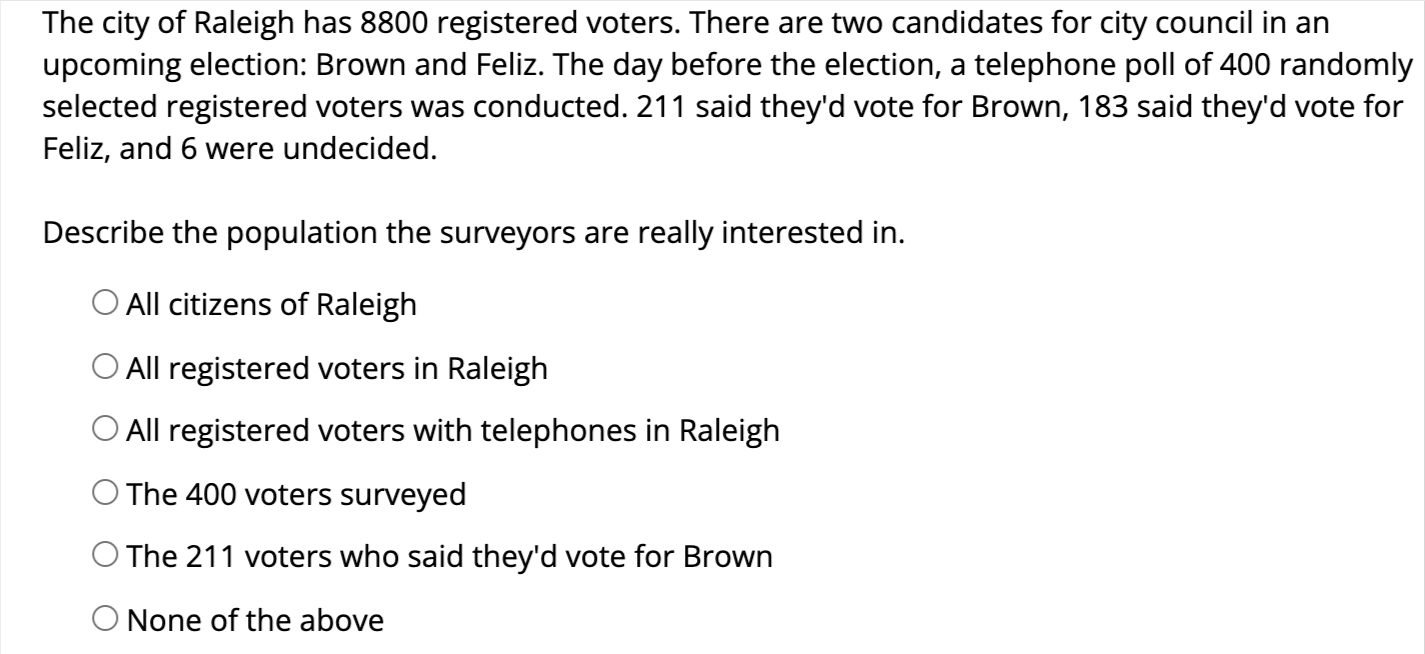 Solved A political scientist surveys 29 of the current 112 | Chegg.com