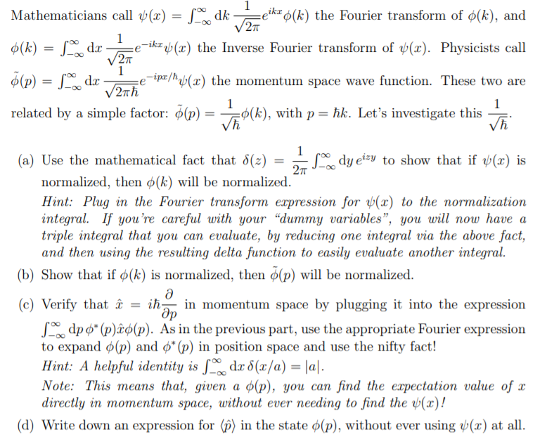Solved Mathematicians call y(x) = L dk cikko(k) the Fourier | Chegg.com