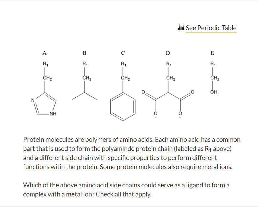 Solved Protein molecules are polymers of amino acids. Each | Chegg.com