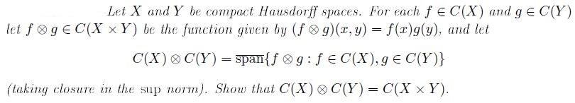 Solved Let X and Y be compact Hausdorff spaces. For each | Chegg.com