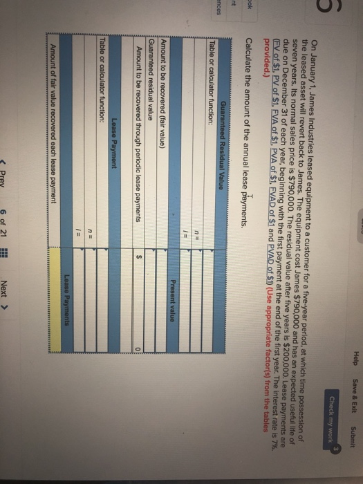 Solved Help Save&Exit Submit Check my work On January 1, | Chegg.com