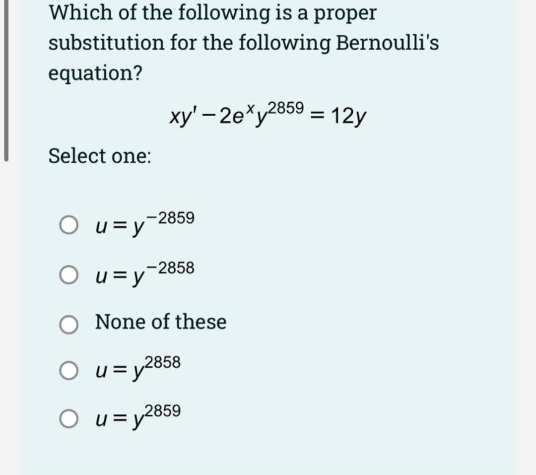 Solved Which of the following is a proper substitution for | Chegg.com