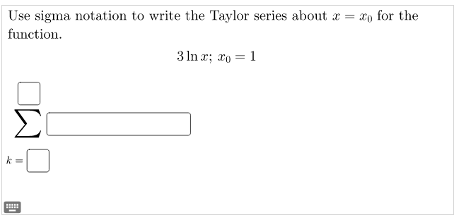 Solved Use sigma notation to write the Taylor series about | Chegg.com