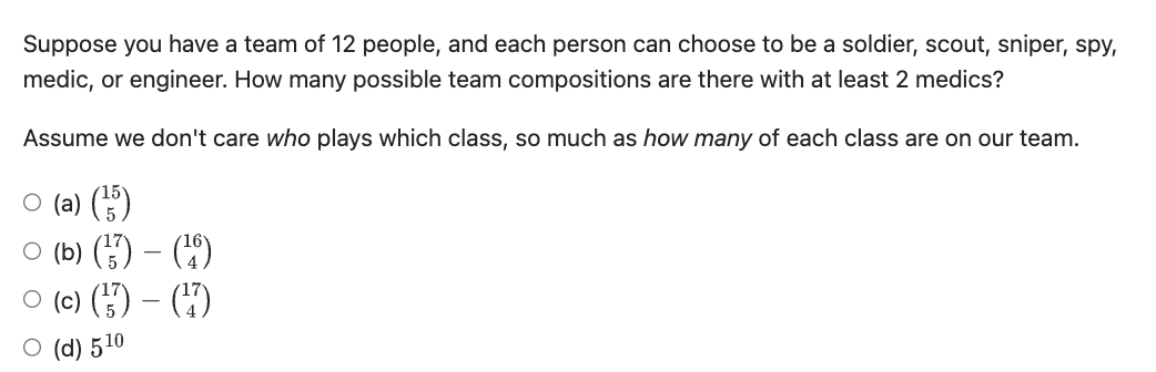 Solved Suppose you have a team of 12 people, and each person | Chegg.com