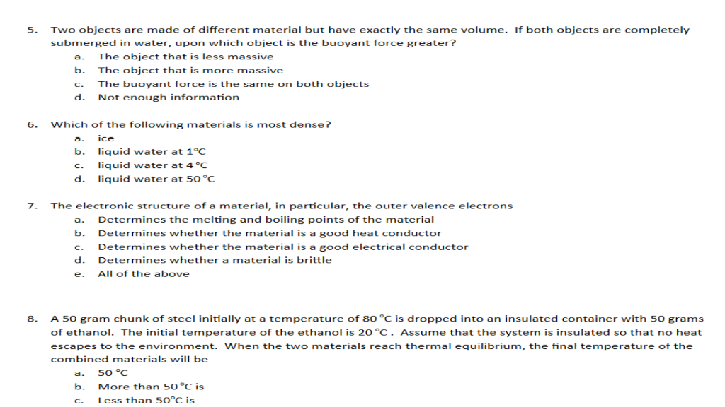 Solved Two objects are made of different material but have | Chegg.com