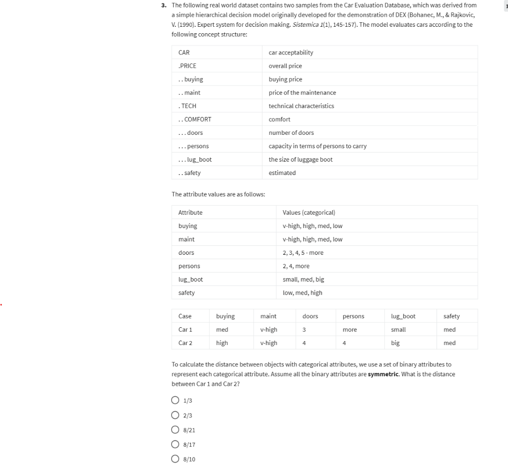 3. The following real world dataset contains two | Chegg.com