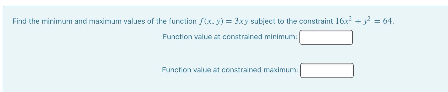 Solved Find the minimum value of the function | Chegg.com