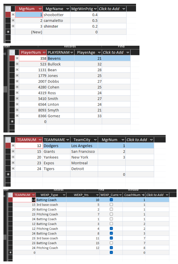 TITLE: Question: Access SQL Queries - database keeps | Chegg.com