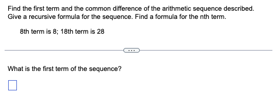 Solved Find the first term and the common difference of the | Chegg.com