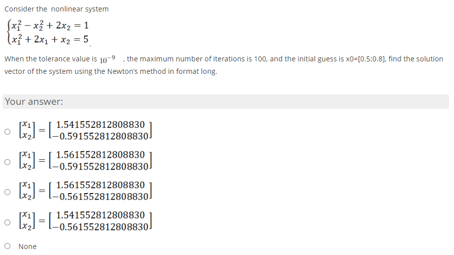 Solved Consider the nonlinear system | Chegg.com