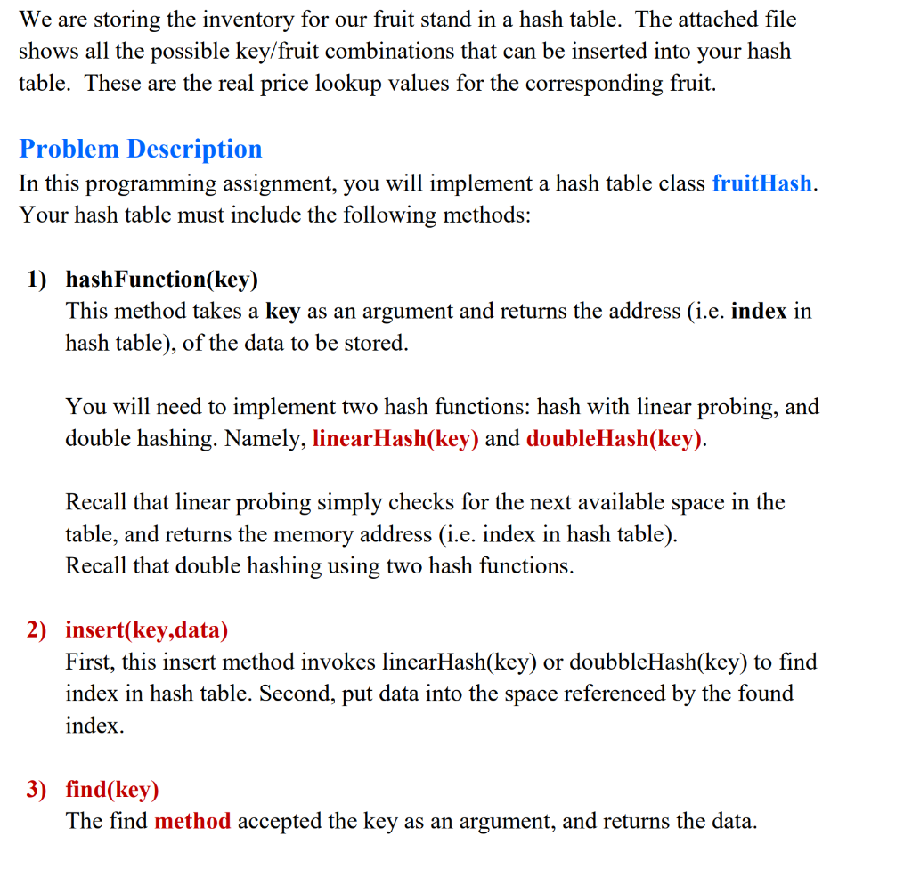 Solved We are storing the inventory for our fruit stand in a | Chegg.com