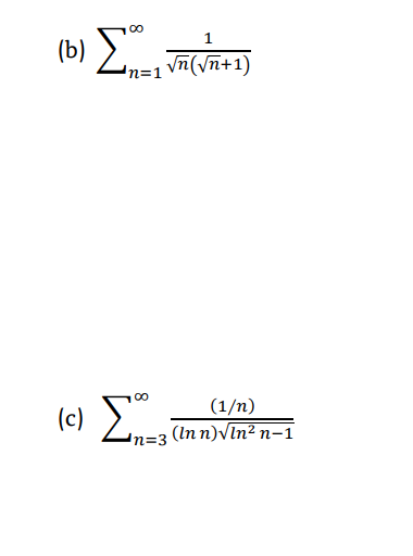 Solved Use the integral test to determine the convergence of | Chegg.com