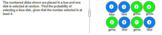 Solved The numbered disks shown are placed in a box and | Chegg.com