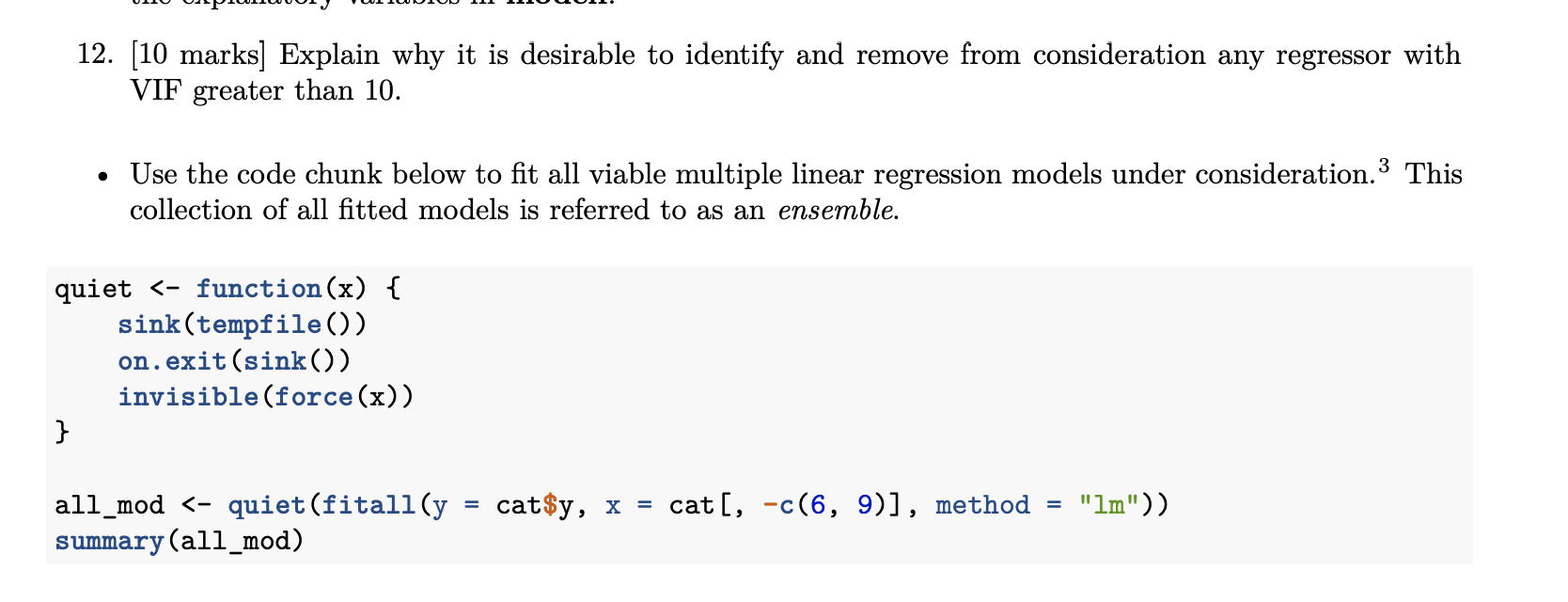 Solved 12. [10 marks] Explain why it is desirable to | Chegg.com