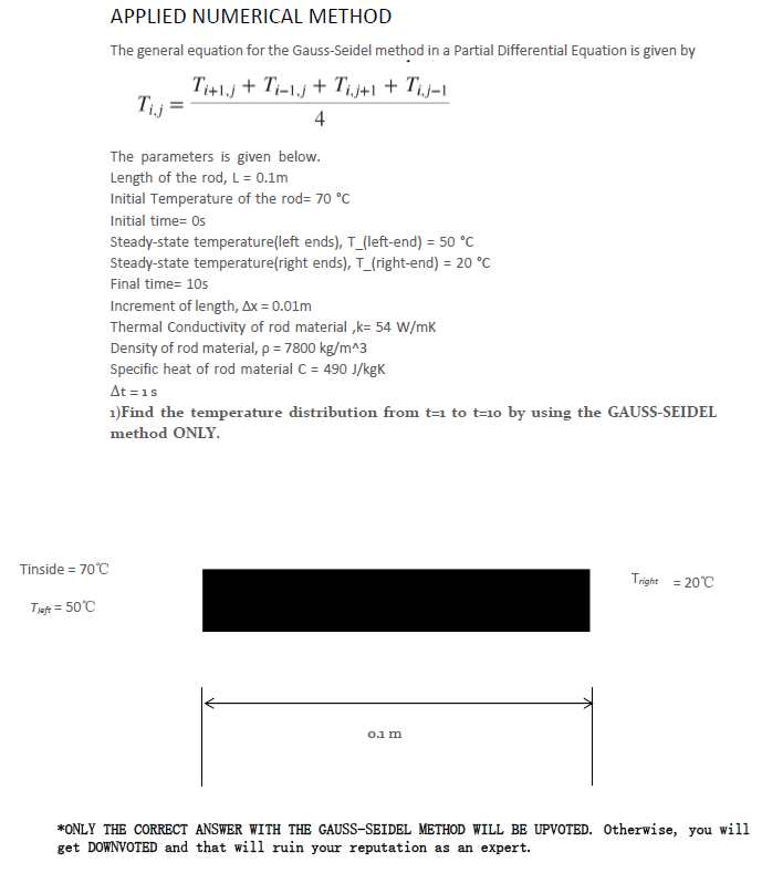 APPLIED NUMERICAL METHOD The general equation for the | Chegg.com