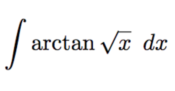 Solved ∫arctanxdx | Chegg.com