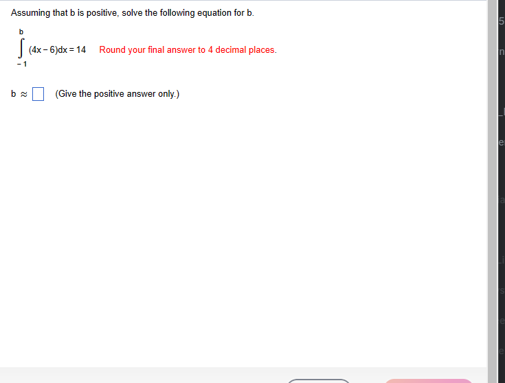 Solved Assuming that b is positive, solve the following | Chegg.com