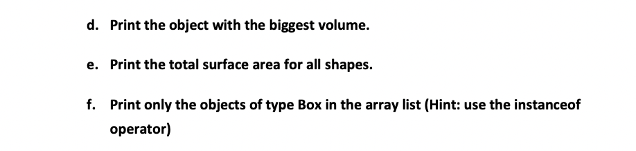 Solved 1. Write the following Parent Class (getVolume() and | Chegg.com