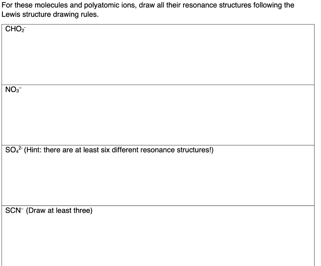 Cho2 Lewis Structure Resonance