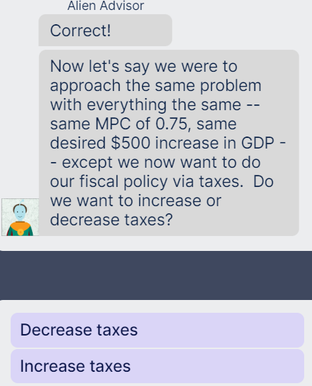 Solved Decrease taxesIncrease taxes | Chegg.com