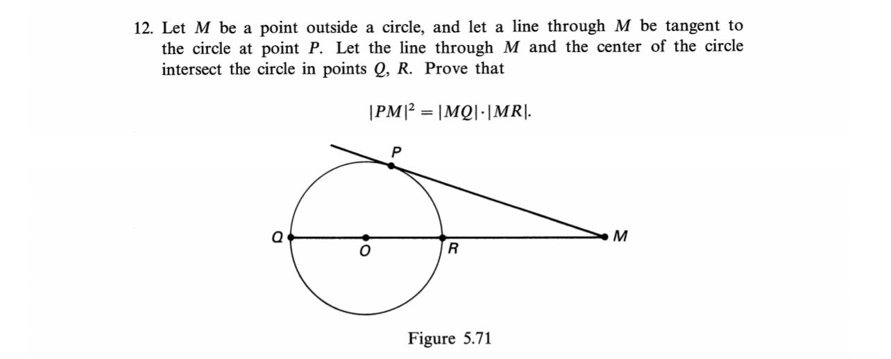 Solved 12. Let M be a point outside a circle, and let a line | Chegg.com