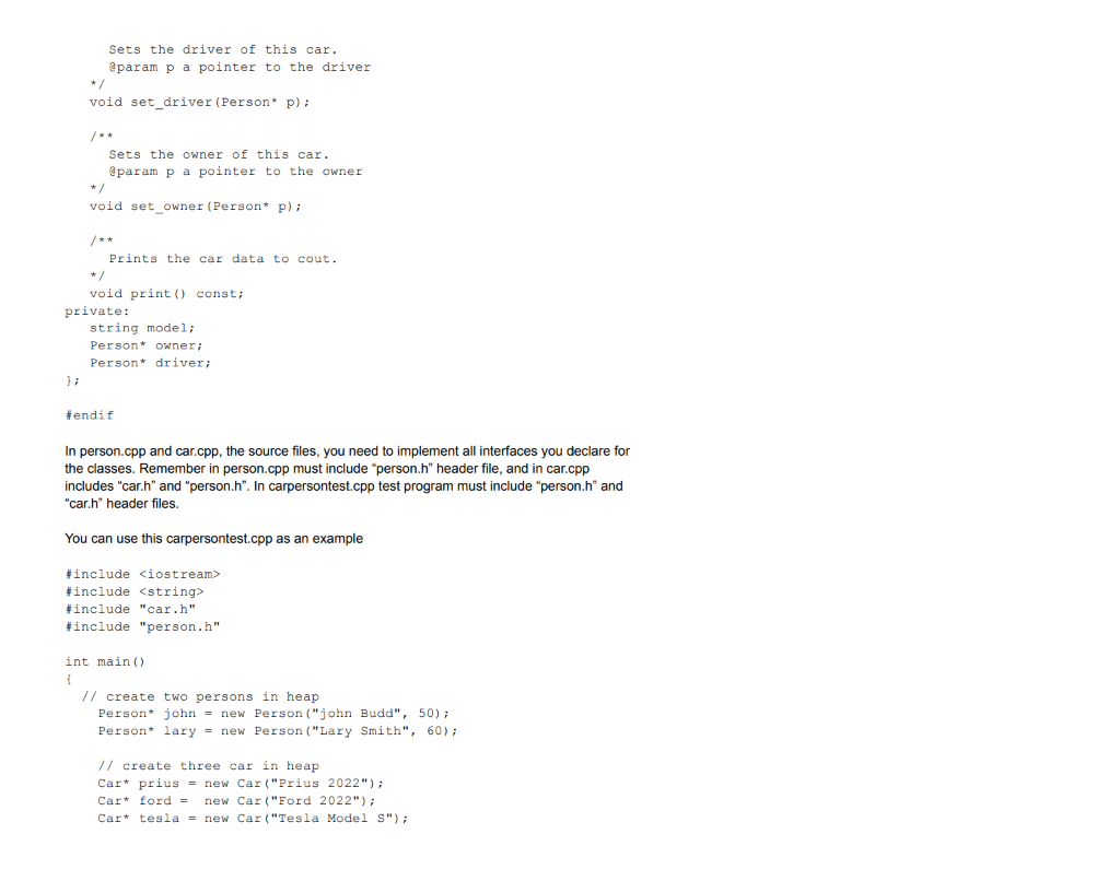 Solved Exercise P72 Implement A Class Person With Two 1886