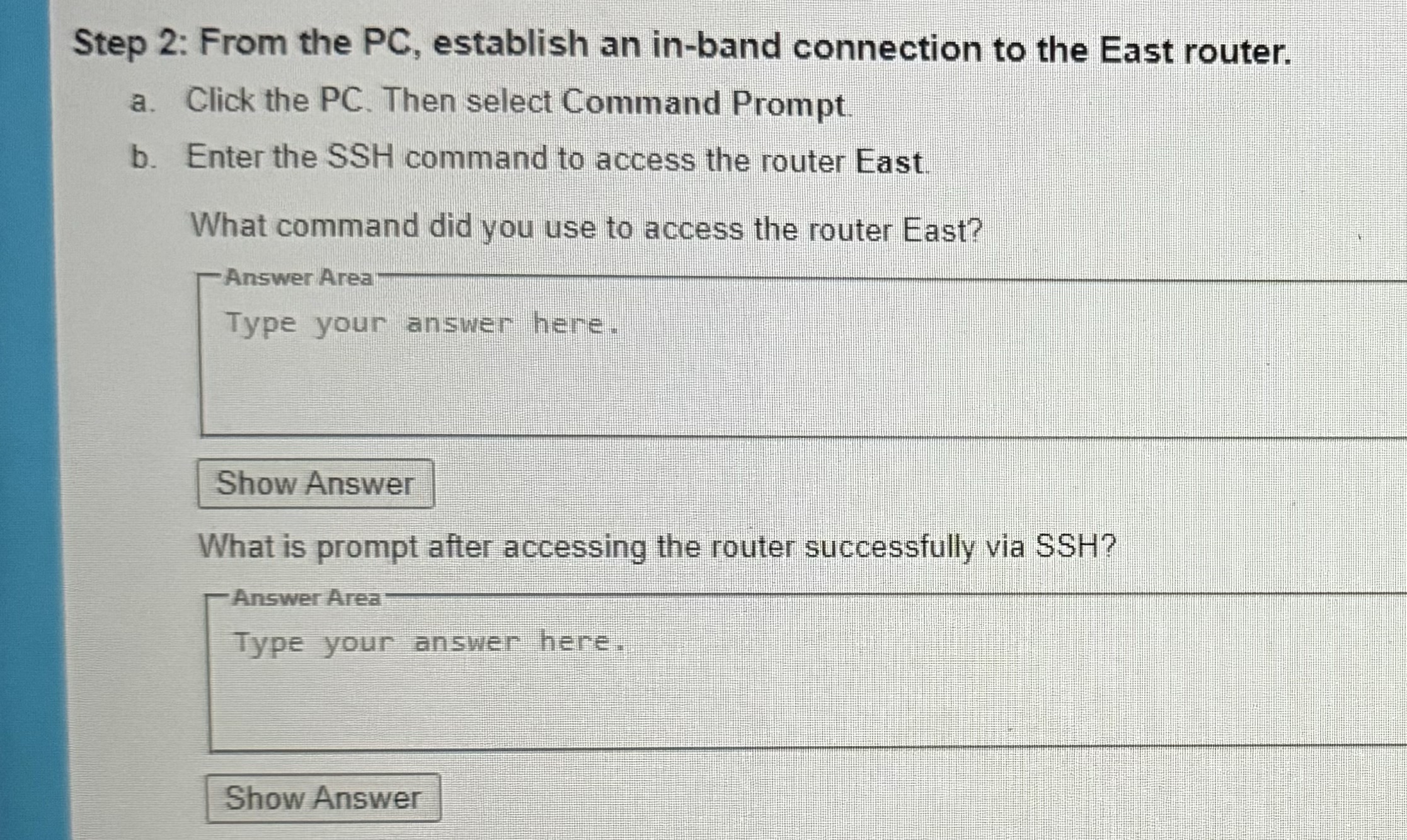 Packet Tracer - Compare In-Band and Out-of-Band | Chegg.com