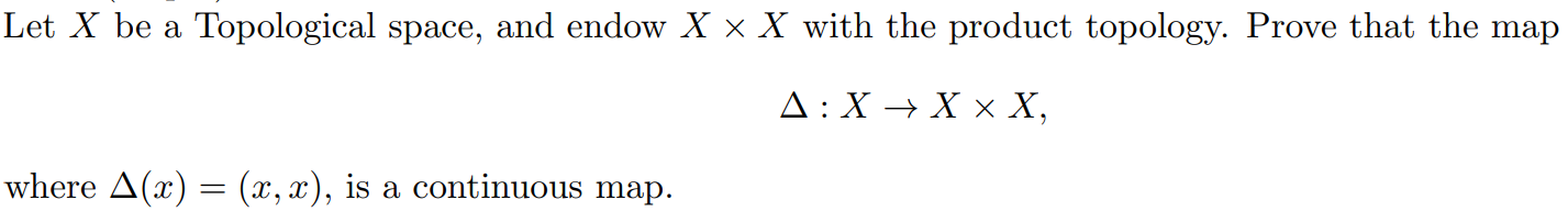 Solved et X be a Topological space, and endow X×X with the | Chegg.com