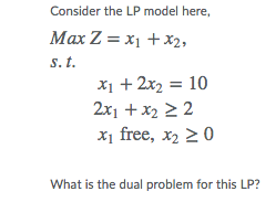 Solved Consider the LP model here, Max Z = x1 + x2, s. t + | Chegg.com